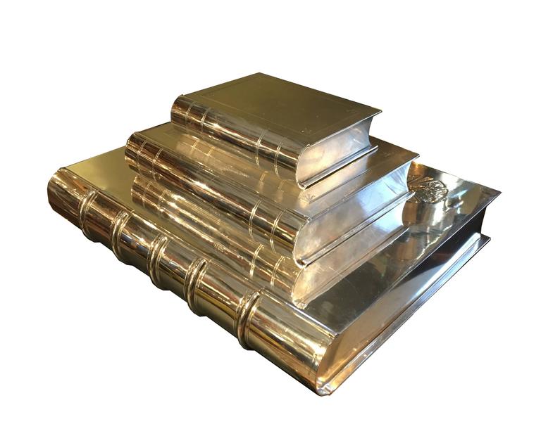 Pair of Tiffany and Co. Sterling Silver Book Cigar Boxes For Sale at ...