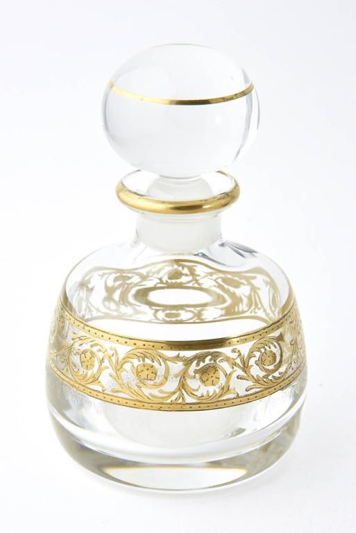 St. Louis Thistle Gilt Crystal Perfume Bottles Pair at 1stDibs
