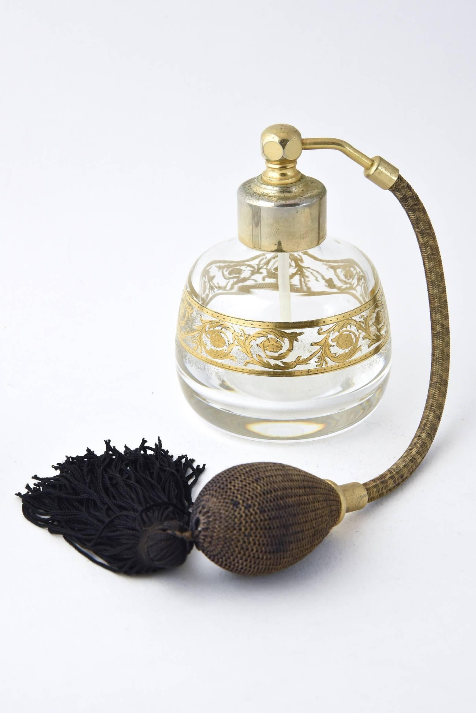 St. Louis Thistle Gilt Crystal Perfume Bottles Pair at 1stDibs | stuart ...