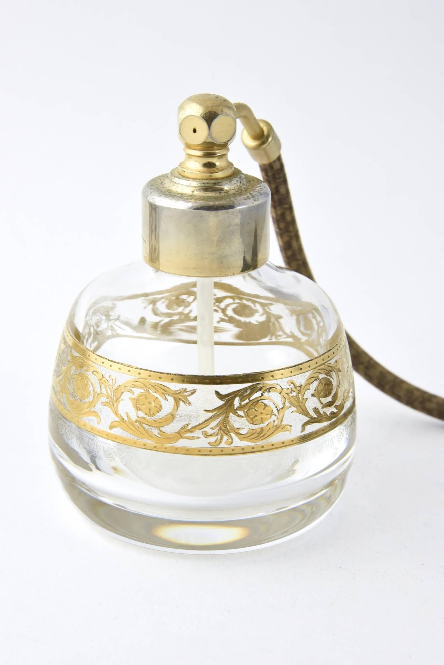St. Louis Thistle Gilt Crystal Perfume Bottles Pair at 1stDibs | stuart ...