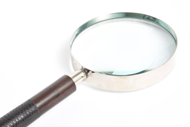 Victorian Carved Wood Dog Head Chrome Magnifier at 1stDibs