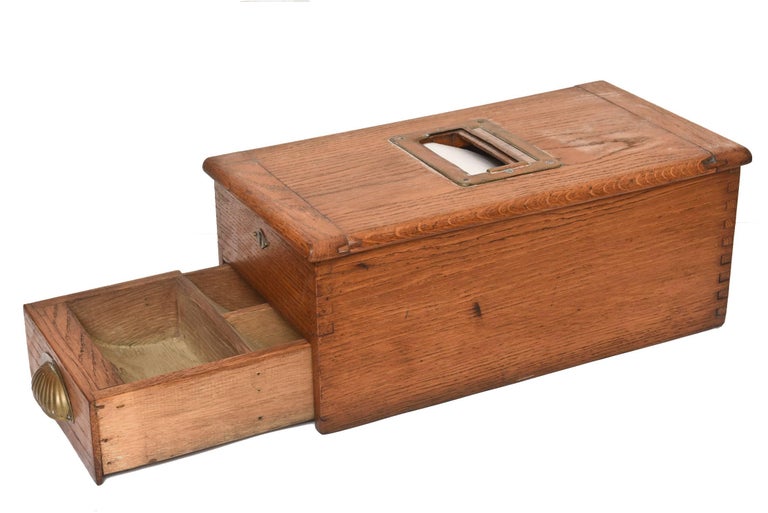 Antique 19th Century Victorian Wood Cash Register Drawer or Voting ...