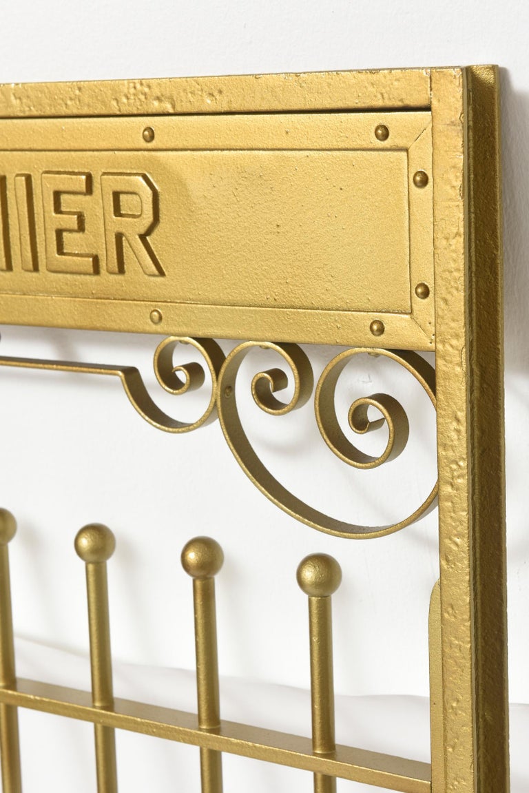Antique Brass Finish on Iron Cashier Bank Teller or Post Office Cage ...