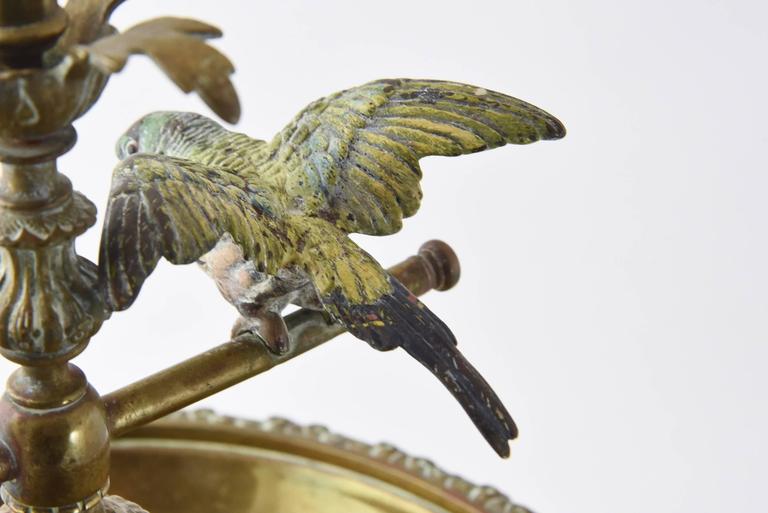 Early 20th Century Vienna Bird Epergne Centerpiece with Tulip Art Glass ...