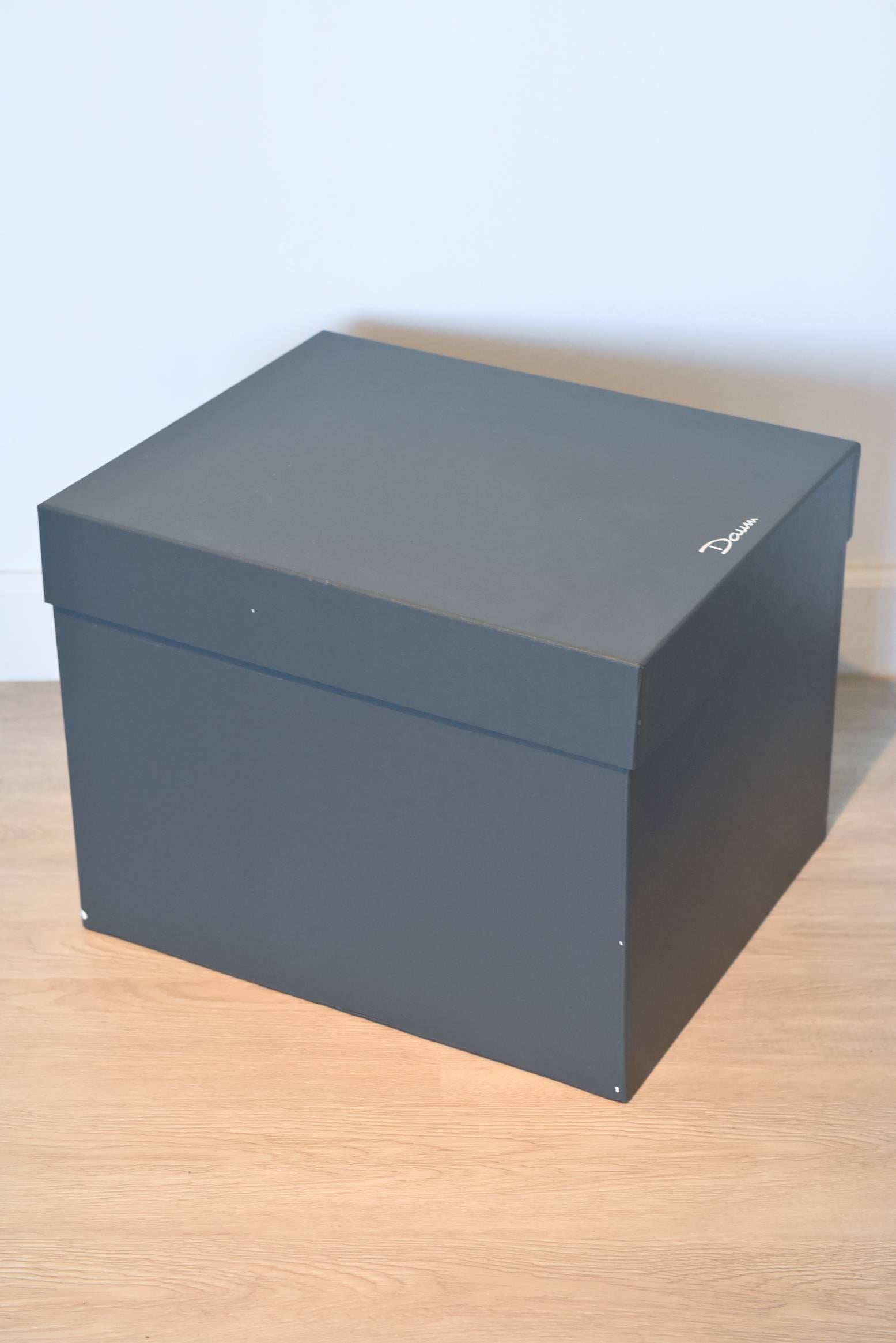 Large Daum Amber Tulip Vase with Original Box at 1stDibs | daum tulip vase