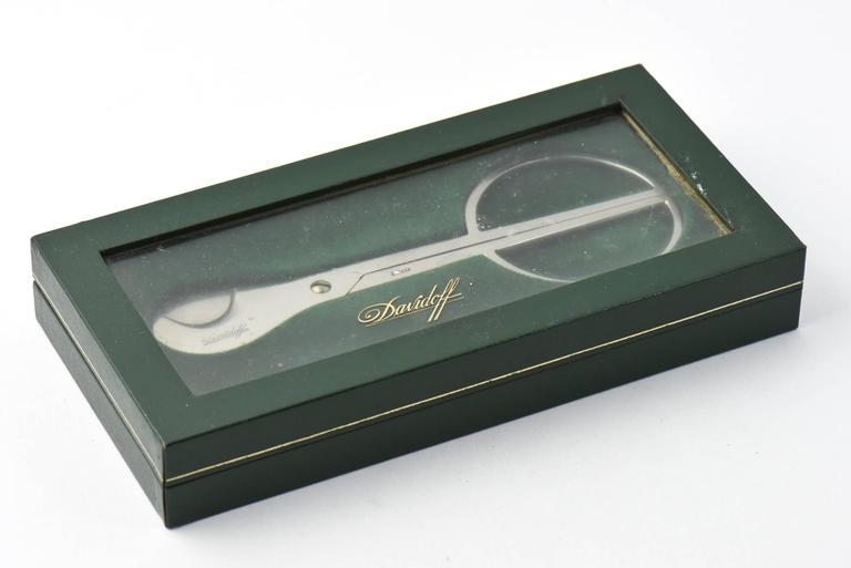 Davidoff Stainless Steel Cigar Scissors or Cutter at 1stDibs