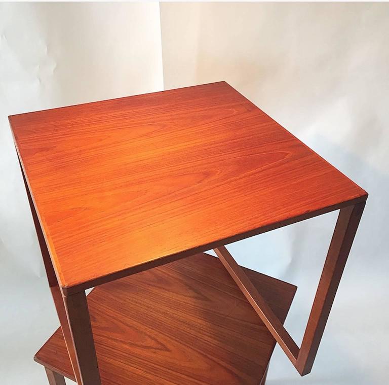 Beautiful Danish Set of Cube Teak Nesting Tables by Kai Kristiansen for ...