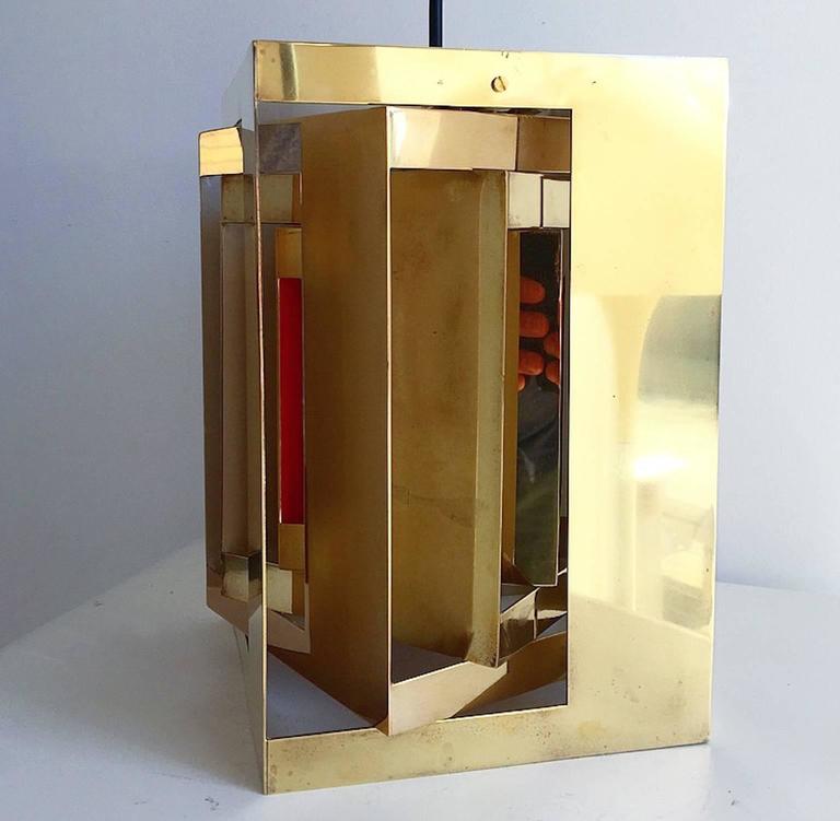 Brass Pendant "Kassablanka" by Simon Henningsen for Danish Lyfa For Sale at 1stDibs