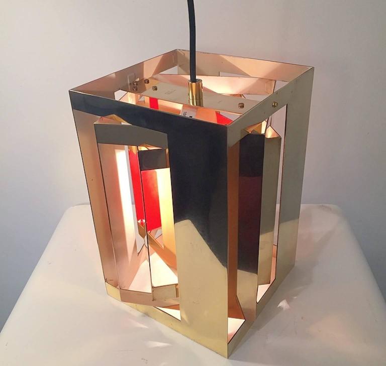 Brass Pendant "Kassablanka" by Simon Henningsen for Danish Lyfa For Sale at 1stDibs