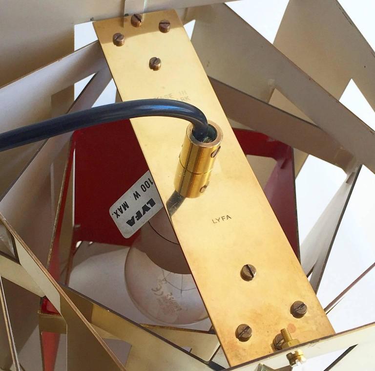 Brass Pendant "Kassablanka" by Simon Henningsen for Danish Lyfa For Sale at 1stDibs