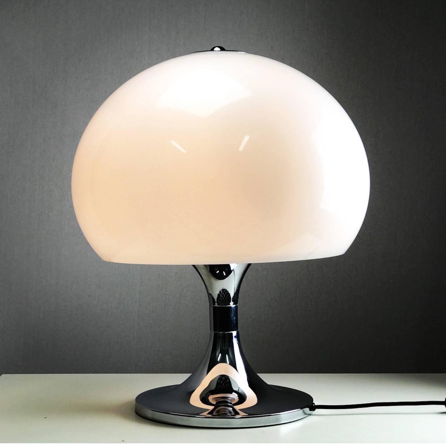 iGuzzini Large Chrome Table Lamp For Sale at 1stdibs