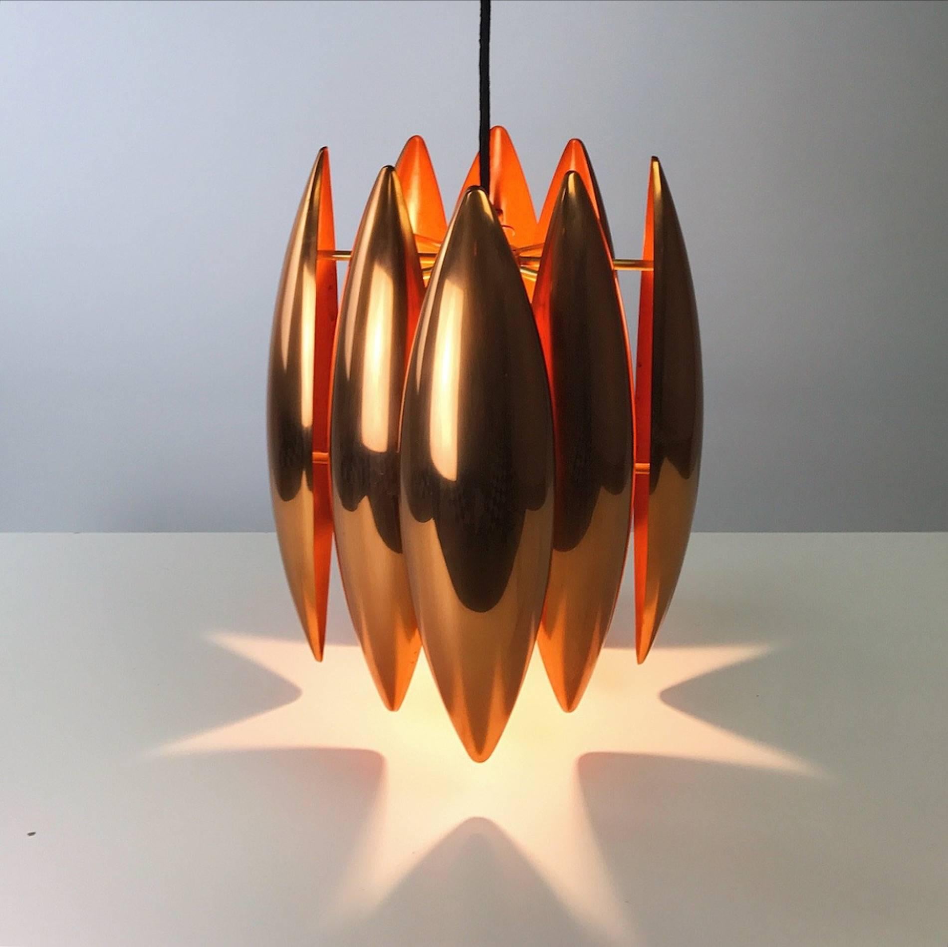 Copper Ceiling Pendant by Jo Hammerborg for Fog Morup, Denmark For Sale ...