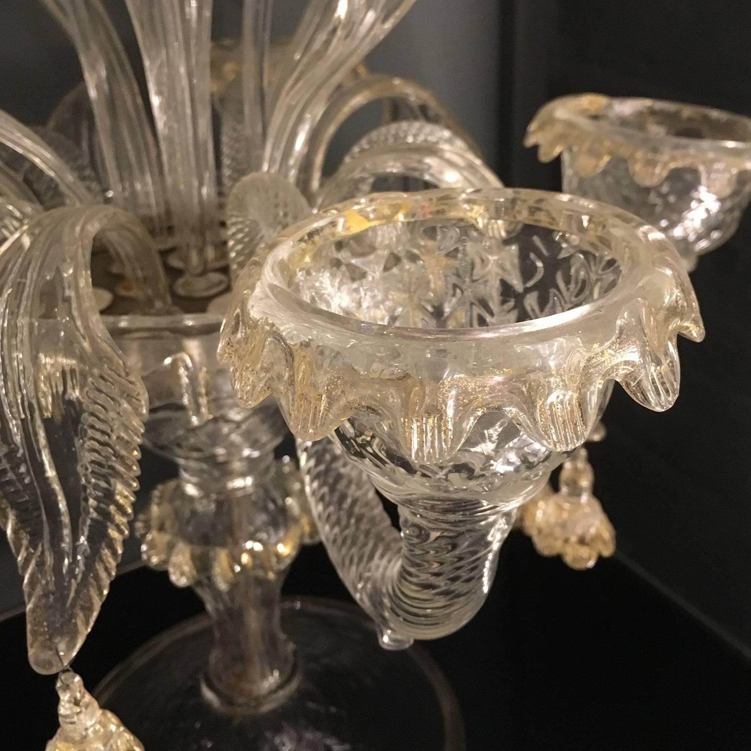 Angelo Murano Glass Candelabra For Sale at 1stDibs | murano candelabra ...