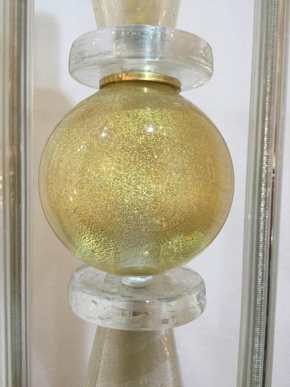 Pair of Italian 'Hour Glass' Lamps in Murano Glass For Sale at 1stDibs