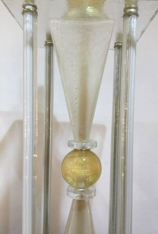 Pair of Italian 'Hour Glass' Lamps in Murano Glass For Sale at 1stDibs