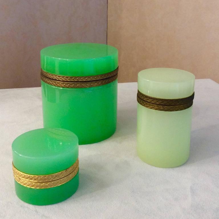 Set of Four Murano Cylinder Glass Boxes by Gino Cenedese, 1950 at 1stDibs