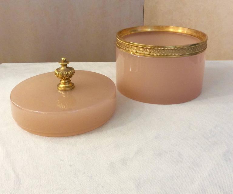 Set of Four Murano Cylinder Glass Boxes by Gino Cenedese, 1950 at 1stDibs