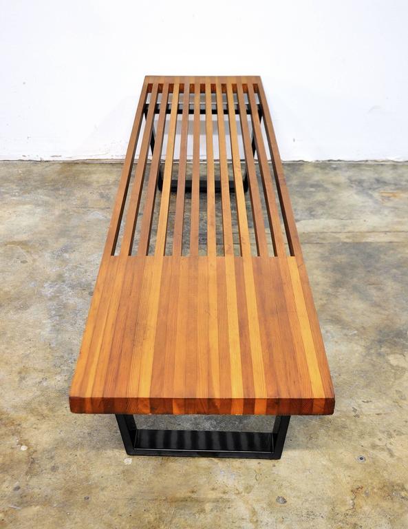 Mid-Century Modern George Nelson Style Slat Bench at 1stDibs | vintage ...