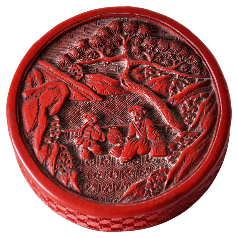 Antique Chinese Cinnabar Box For Sale at 1stDibs
