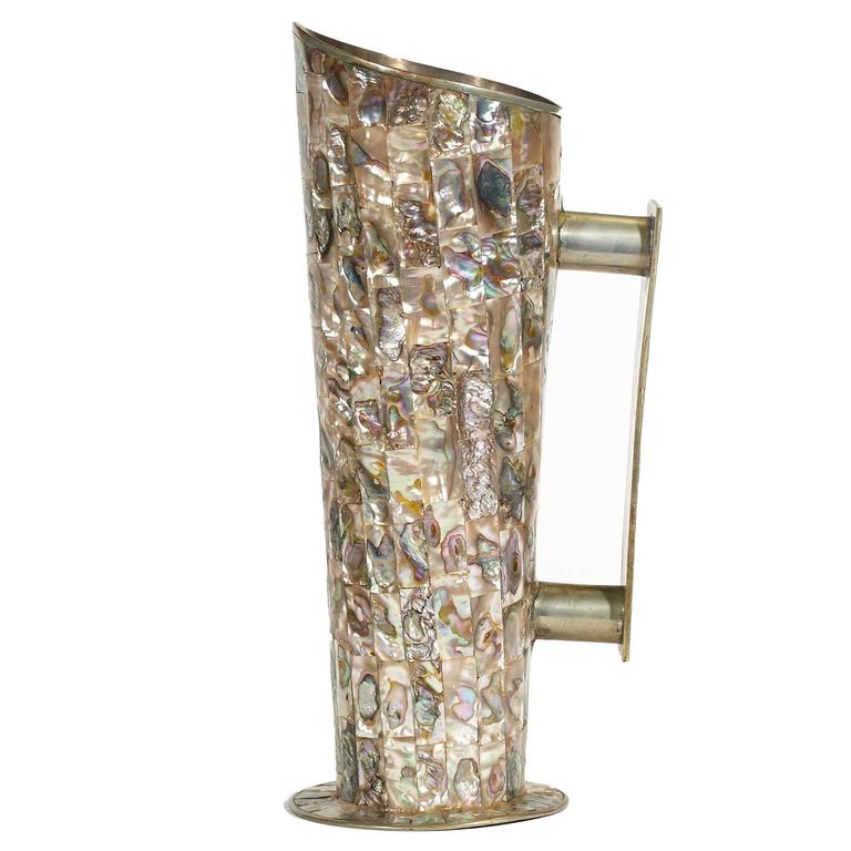 Mexican Abalone Shell Pitcher in the Style of Salvador Teran For Sale ...