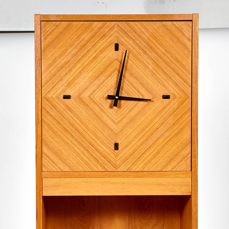 Scandinavian Modern Teak Grandfather Clock For Sale at 1stDibs