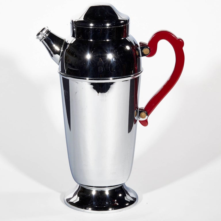 Art Deco Style Chrome and Bakelite Cocktail Serving Set For Sale at 1stDibs