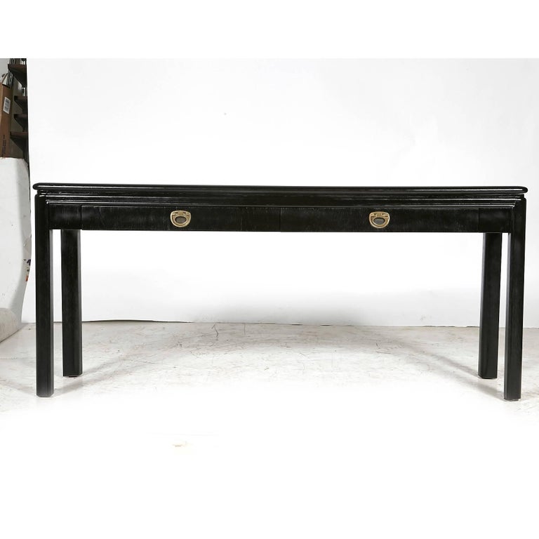 Ebonized Drexel Passage Console Table For Sale at 1stDibs