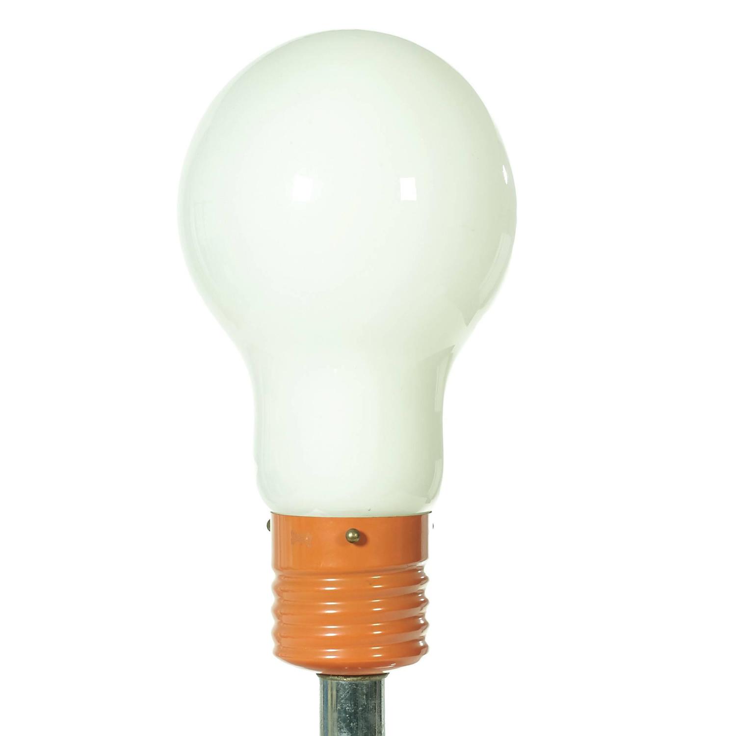 1960s Light Bulb Table Lamp on Chrome Stand For Sale at 1stdibs