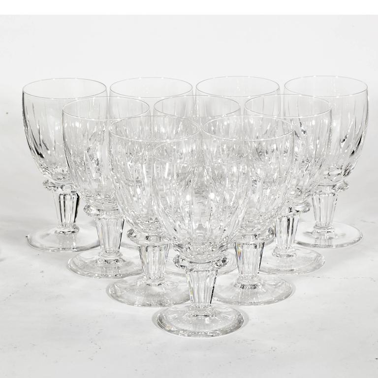 Dutch Royal Leerdam Rondo Glass Goblets, Set of Ten at 1stDibs
