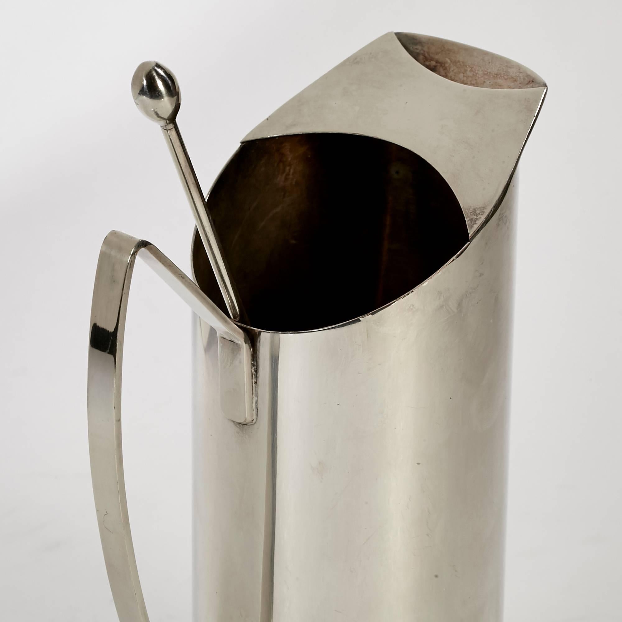 English Art Deco Chrome Martini Pitcher with Stirrer at 1stDibs ...