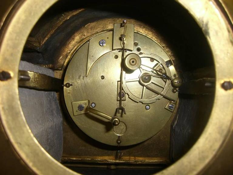 Bronze and Porphyry Clock by Julien Le Roy, 19th Century For Sale at ...