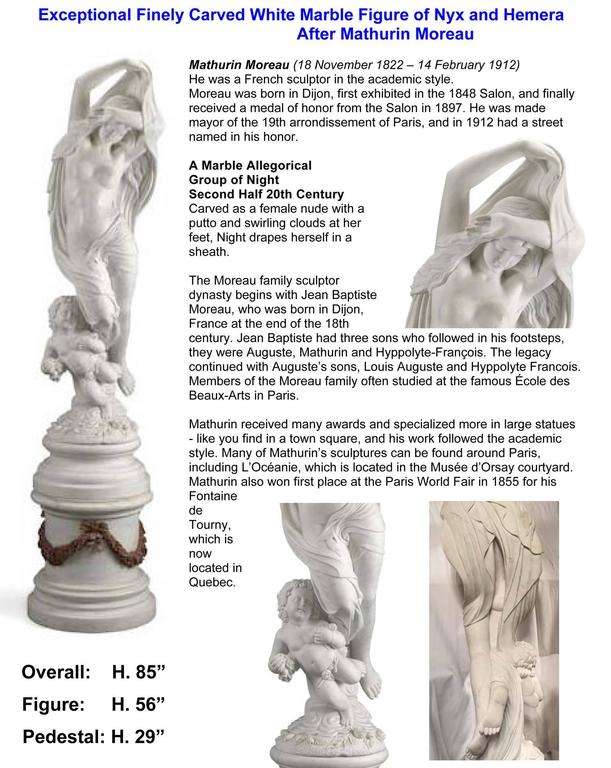 Finely Carved White Marble Figure of Nyx and Hemera at 1stDibs | nyx ...
