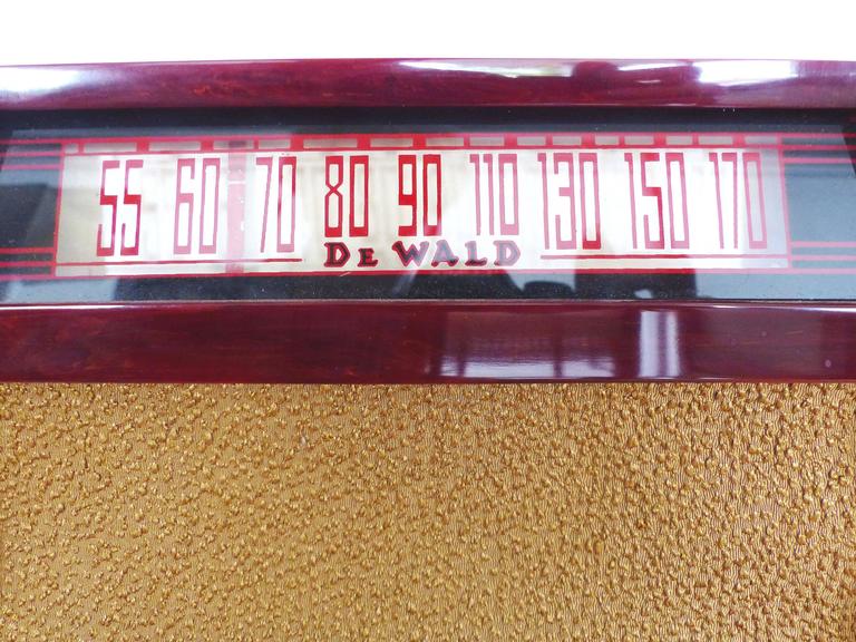 Art Deco Dewald Art Deco Catalin Red Step Top Radio at 1stDibs