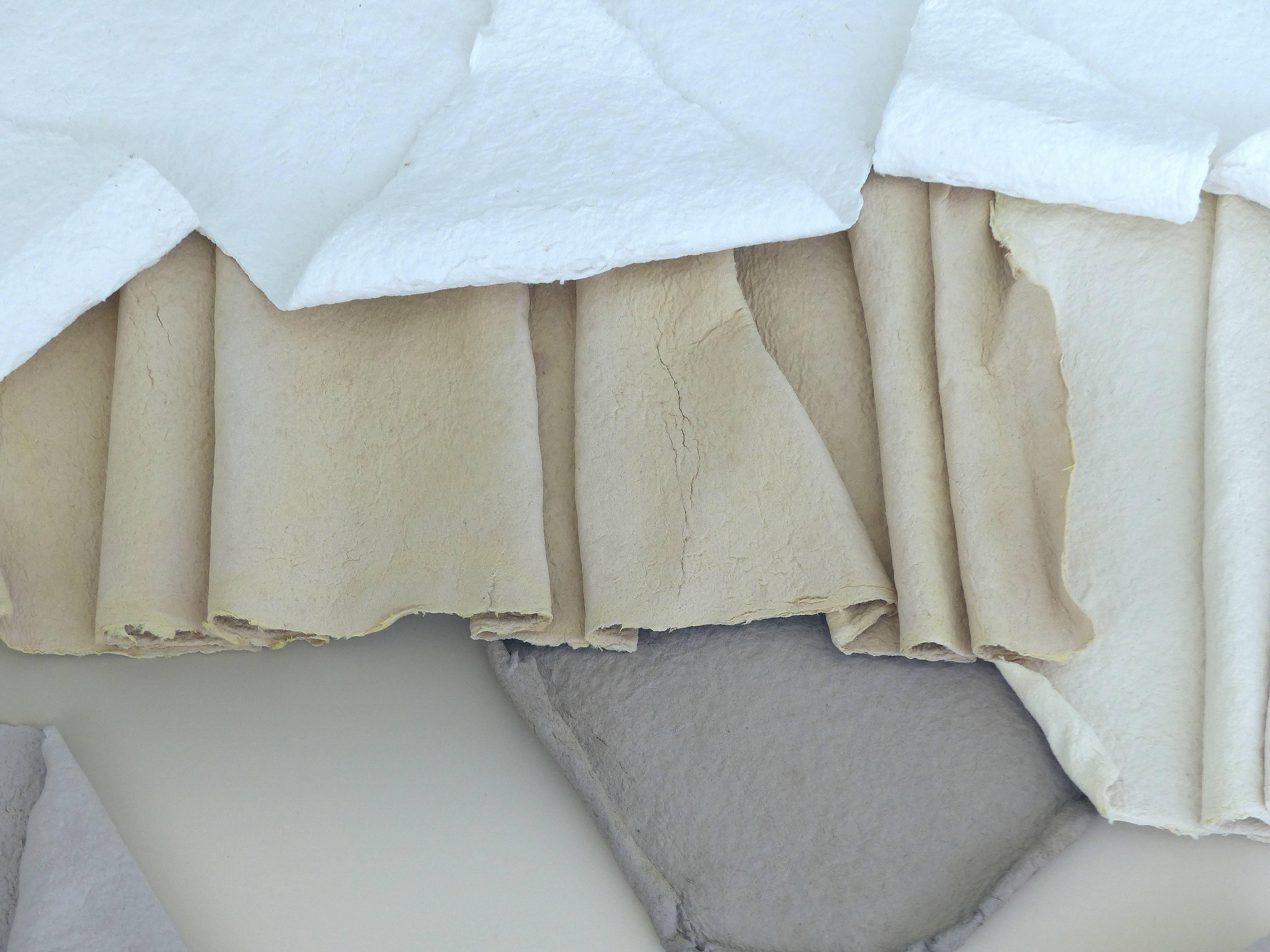 20th Century Handmade Paper Wall Sculpture Encased in Acrylic For Sale ...