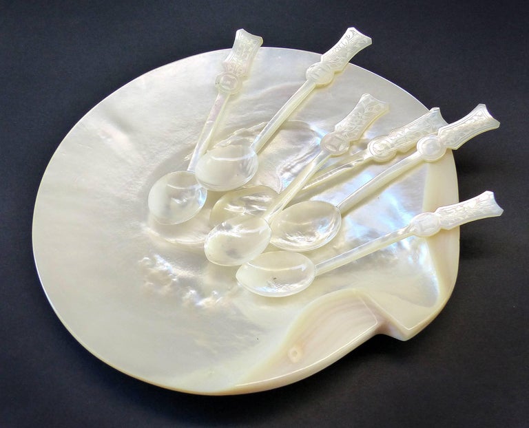 Mother-of-pearl Caviar Eight-Piece Serving Set at 1stDibs