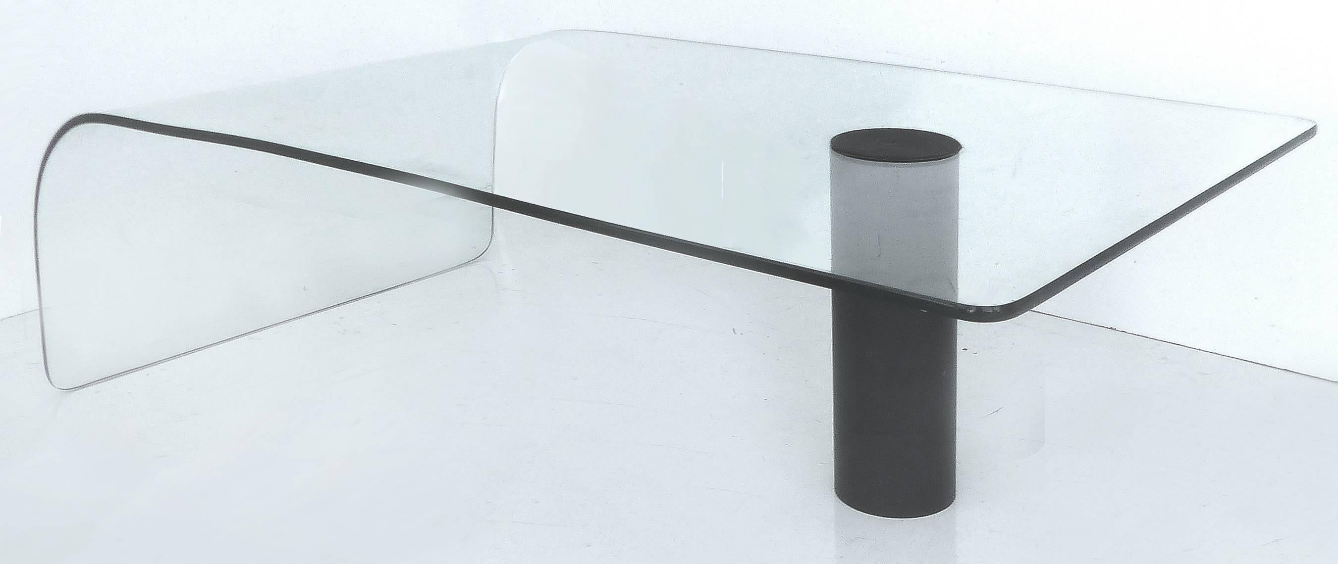 Modern Bent Glass Waterfall Coffee Table at 1stDibs | waterfall table ...