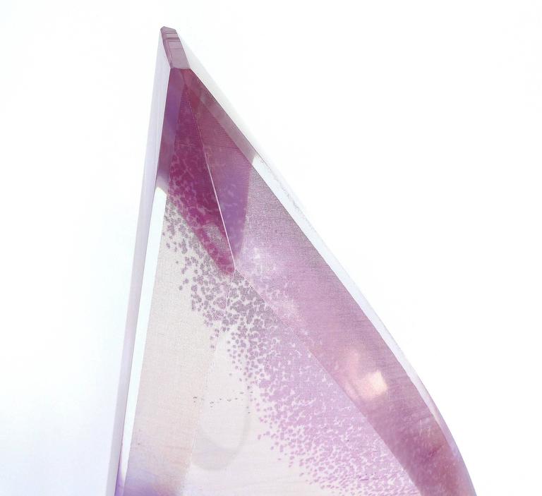 Custom-Made Lucite Sculpture with Infused Color For Sale at 1stDibs