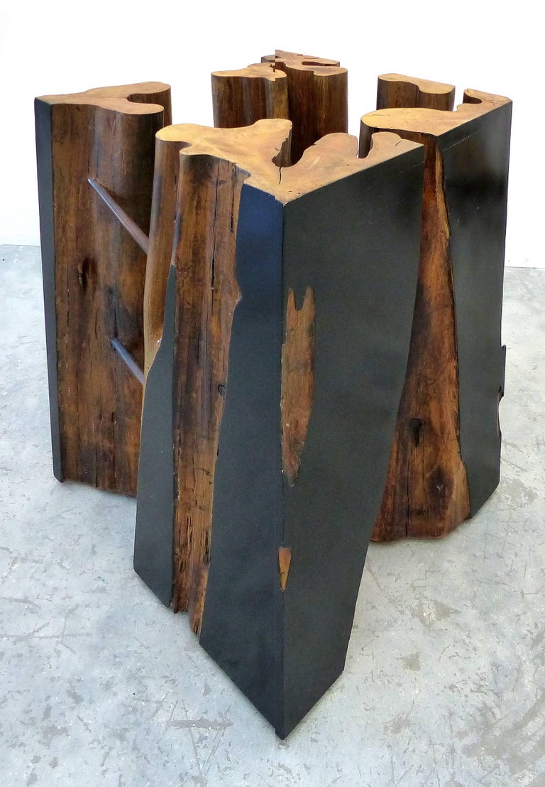 Brazilian Reclaimed Guranta Table Wood Base by Valeria Totti For Sale ...