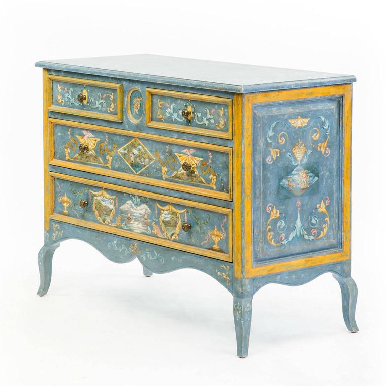 Pair of 18th Century Style Paolo Romano Custom Painted Chests For Sale ...