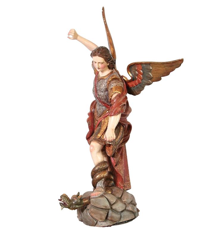 Saint Michael Slaying the Dragon Statue at 1stDibs