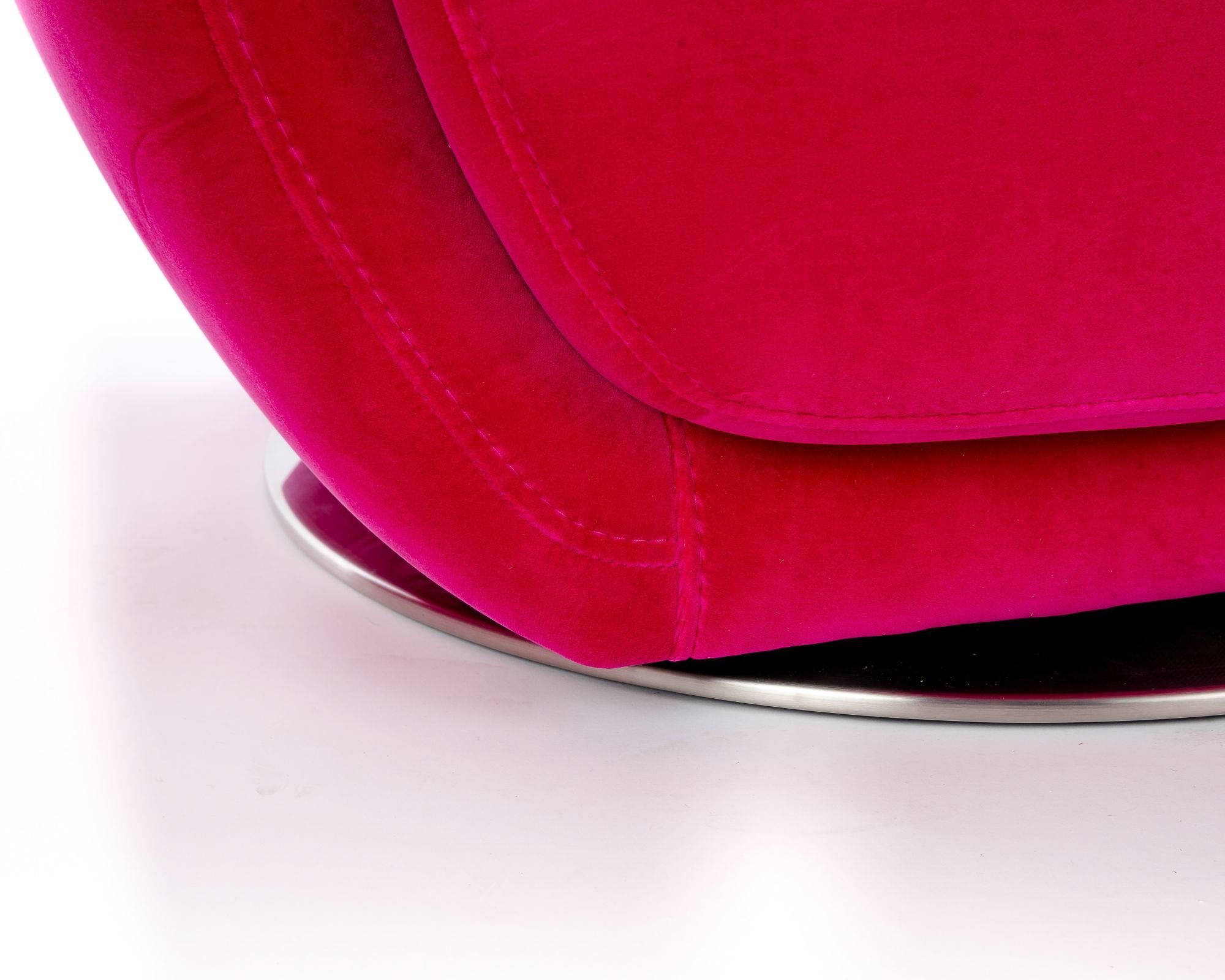 Mid-Century Style Fuchsia Swivel Chairs For Sale at 1stDibs | fushia ...