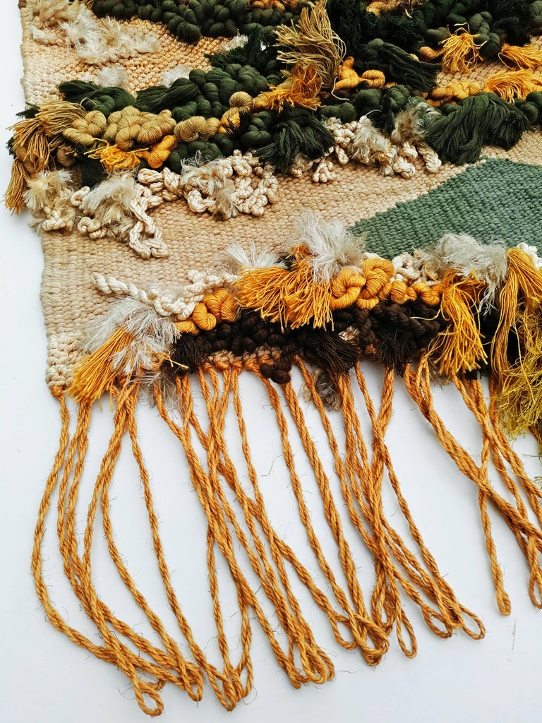 Large 1960s Wall Hanging Fiber Art at 1stDibs | fiber art wall hangings ...