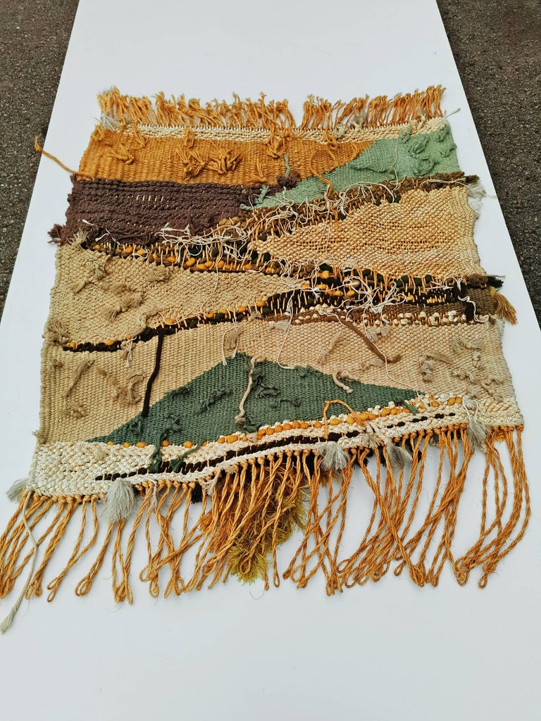 Large 1960s Wall Hanging Fiber Art at 1stDibs | fiber art wall hangings ...