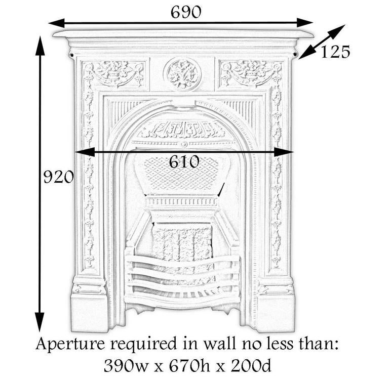 "The Primrose", a Pretty Victorian Cast Iron Bedroom Fireplace at 1stDibs