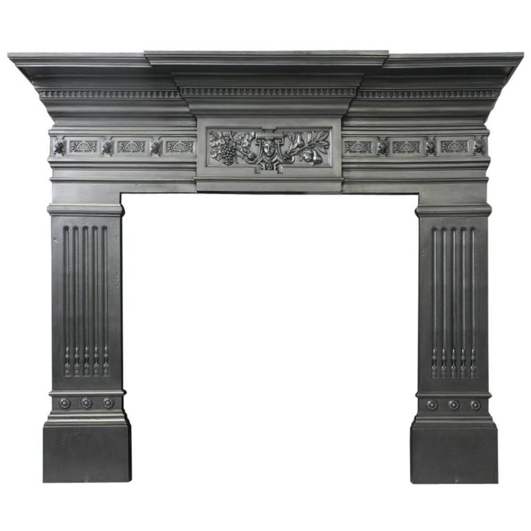 19th Century Victorian Cast Iron Mantel at 1stDibs