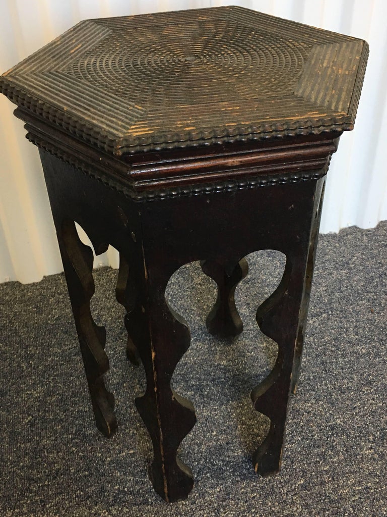 Black Moroccan Style Side Table at 1stDibs