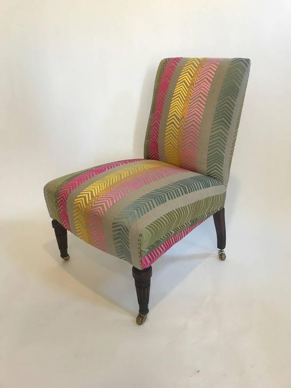 Early 20th Century English Square Back Side Chair For Sale at 1stDibs