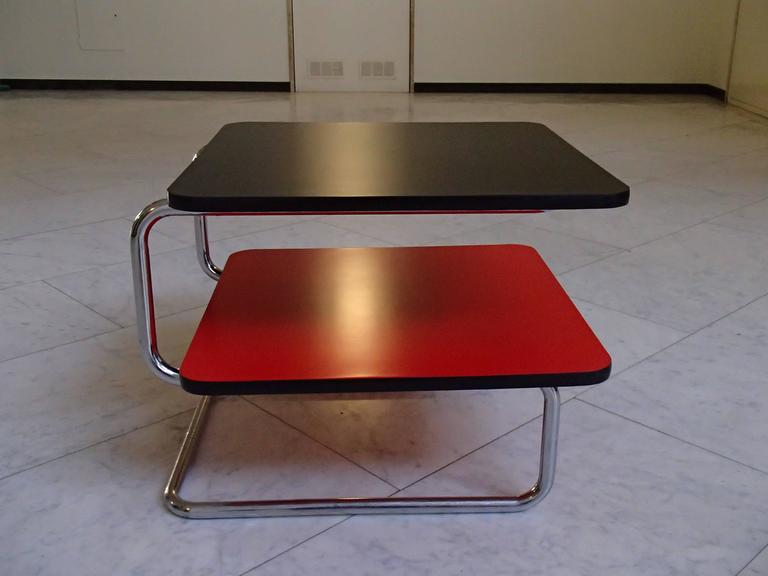 Red Black Bauhaus Low Table at 1stDibs