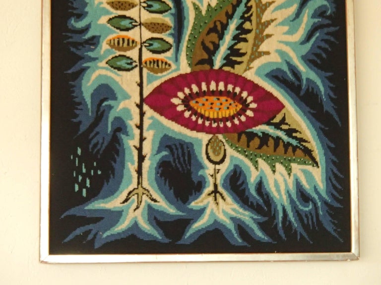 1960s Framed Tapestries by Jean Lurçat Flowers at 1stDibs
