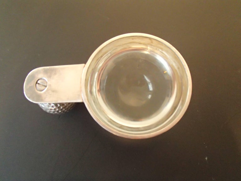 Hermes Paris Silver Plated Golf Ball Magnifying Glass at 1stDibs